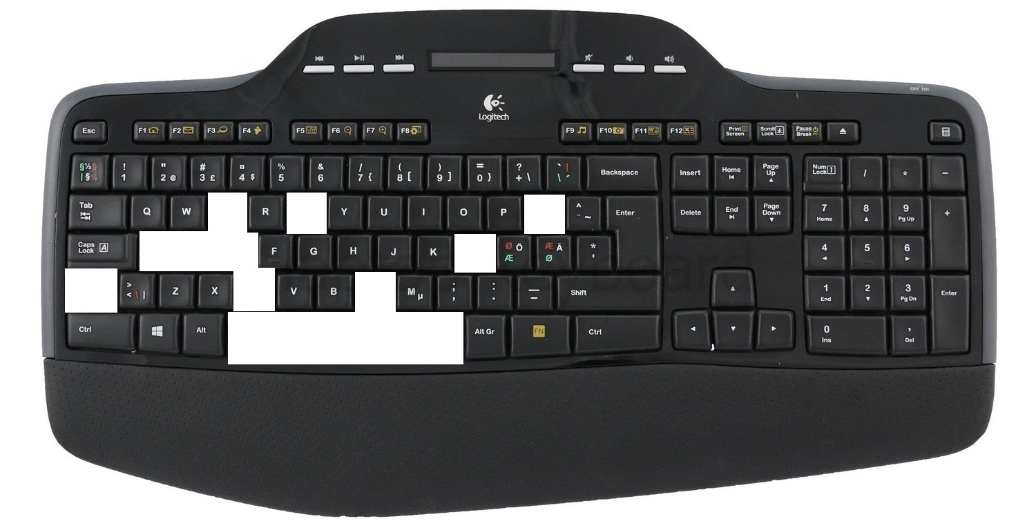 Logitech 820-002967 Tangenter till tangentbord, Tangenter till bärbar dator